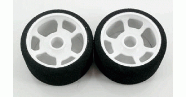 BSR 1/12 Front Foam Tires Double Pink 30Sh (2pcs/White Rims)